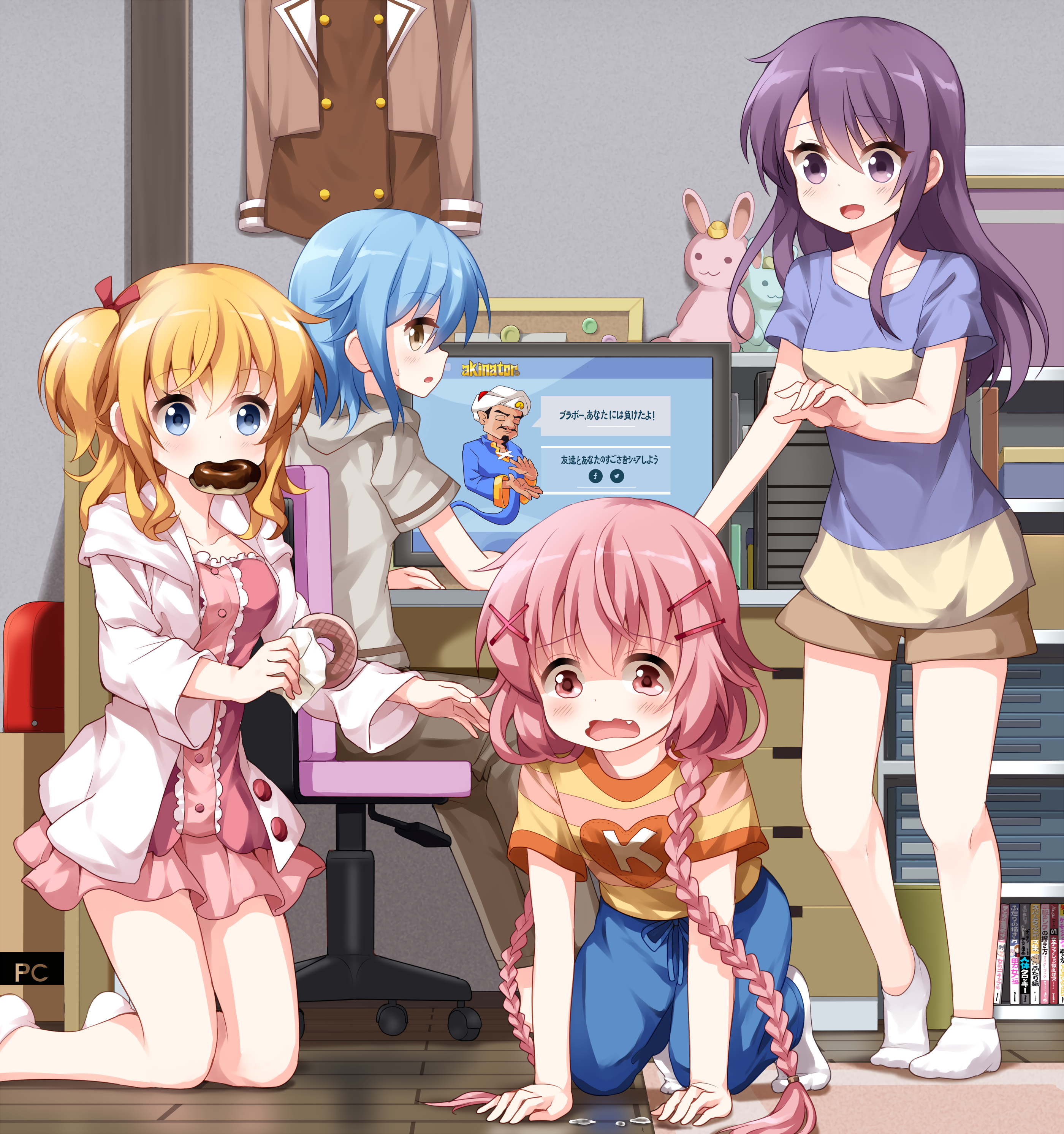 Four cuties. [Comic Girls] : r/awwnime