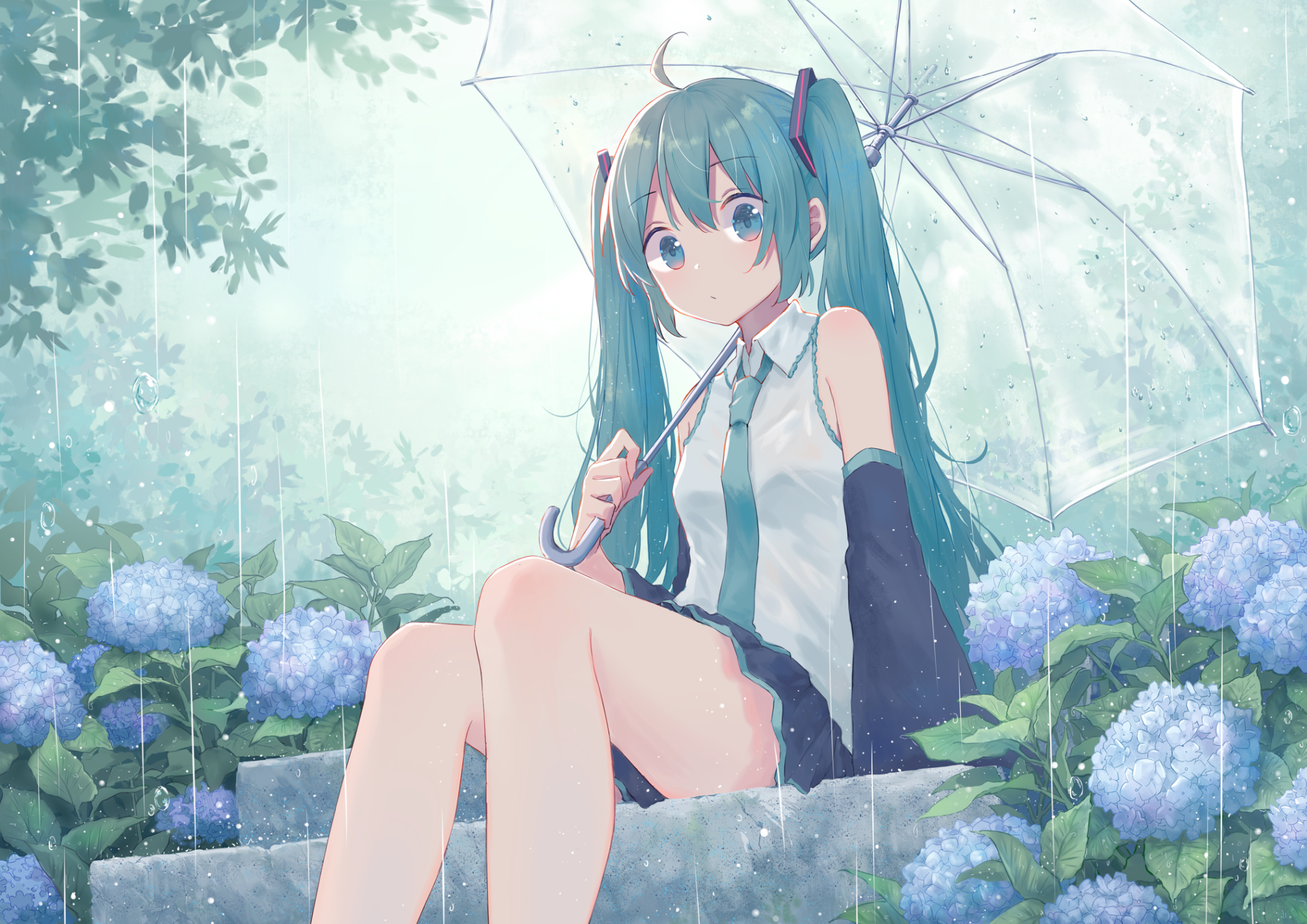 In the rain [Vocaloid] : r/awwnime