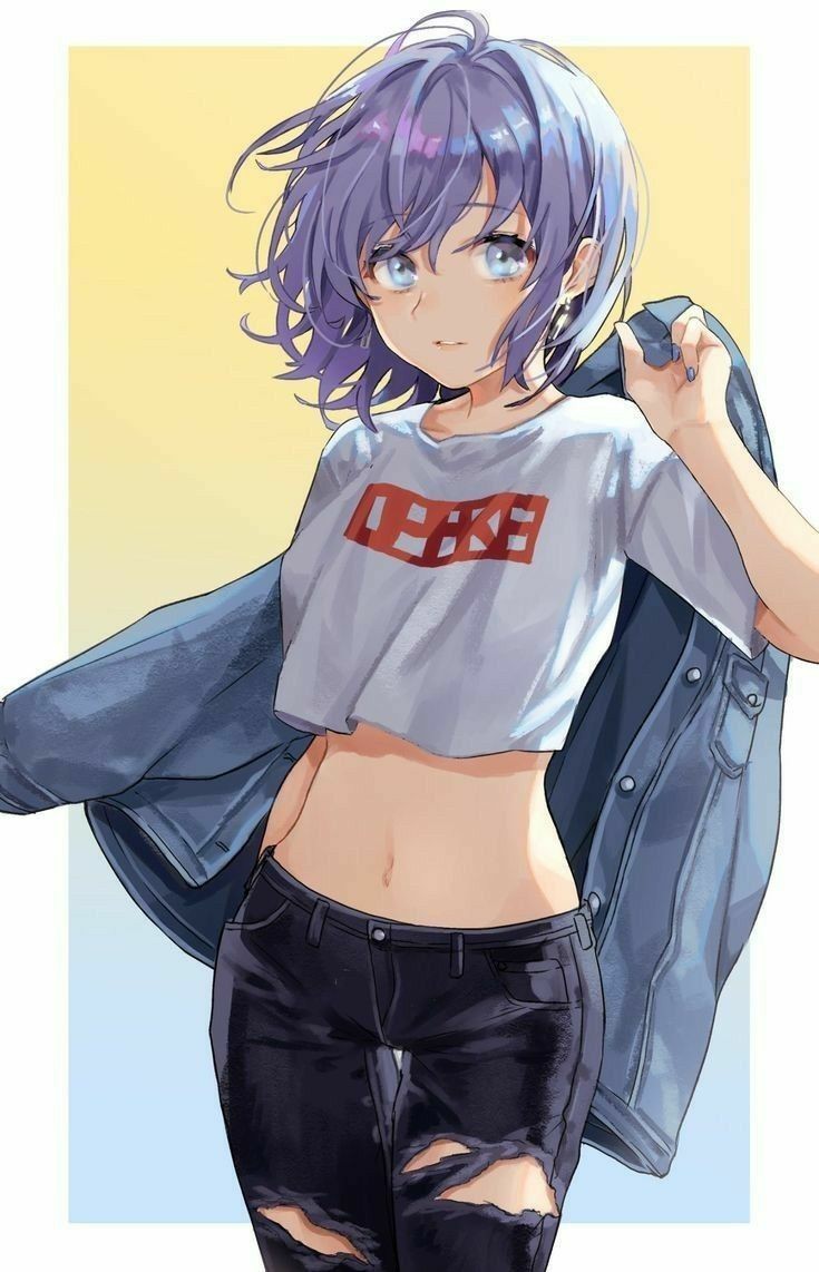 Ripped jeans [Original] : r/animemidriff