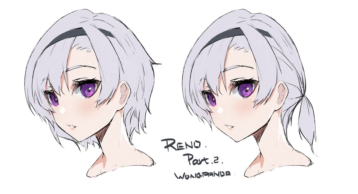 Reno profile sketches [official artist] : r/AzureLane