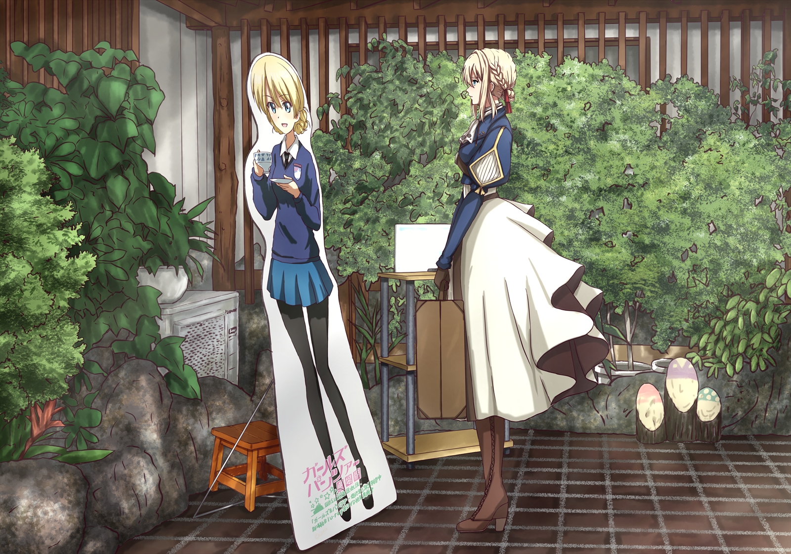 Cardboard crossover. [Violet Evergarden/Girls und Panzer] : r/awwnime