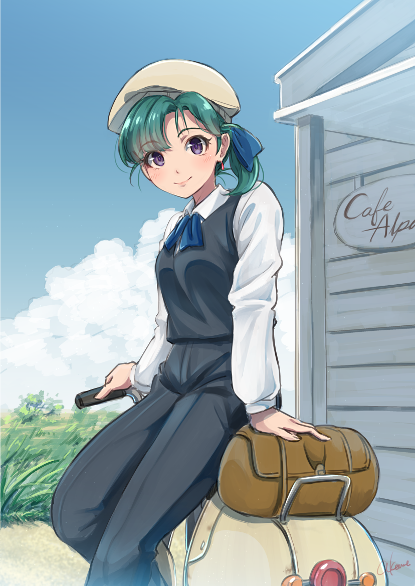 Welcome to Cafe Alpha. [Yokohama Kaidashi Kikou] : r/awwnime