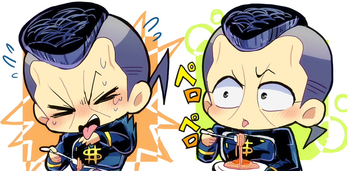Chibi Okuyasu and spicy spaghetti : r/StardustCrusaders