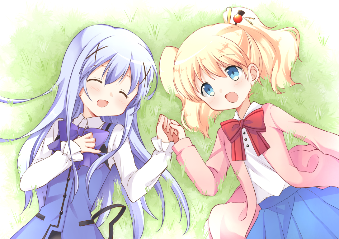 Blonde and Blue [GochiUsa x Kiniro Mosaic] : r/awwnime