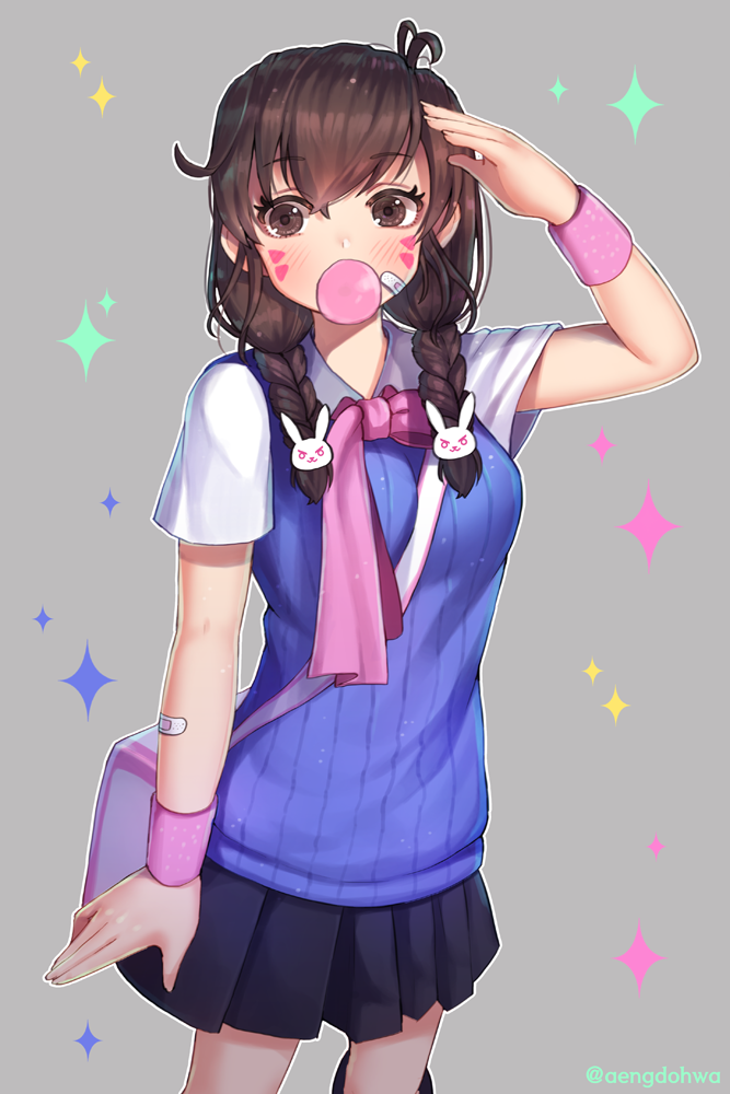 Schoolgirl D.Va [Overwatch] : r/awwnime