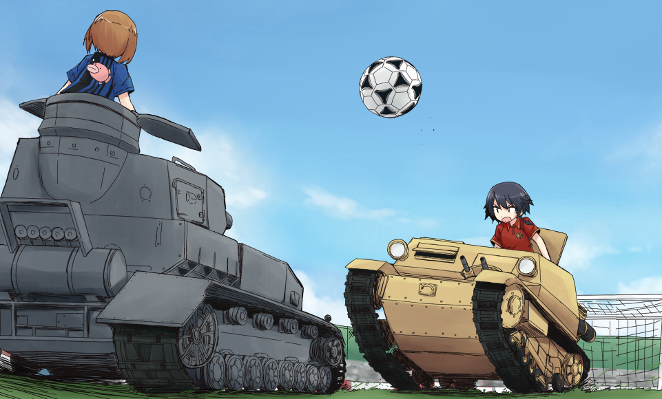 Football und Panzer. [Girls und Panzer] : r/Gunime