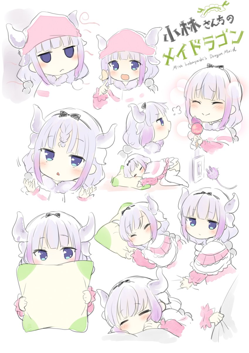 The many faces of Kanna-chan [Kobayashi Maid Dragon] : r/awwnime